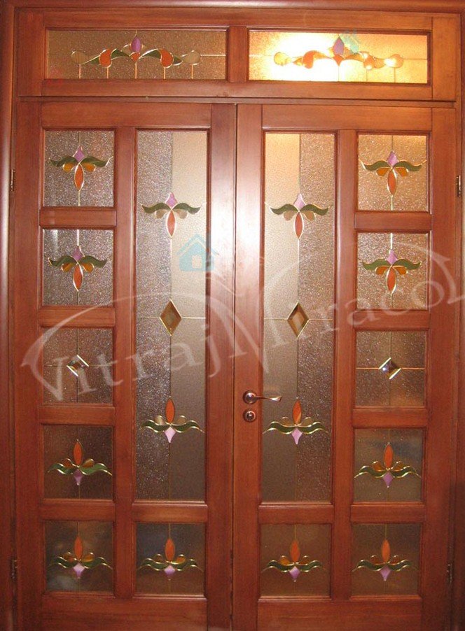 Vitraliu in usa de living, tehnica RegaLead la comanda de la compania ...